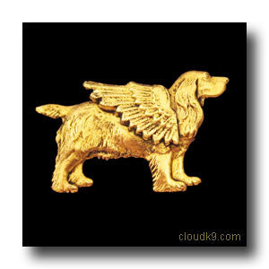 English Cocker Spaniel Guardian Angel Dog Pin – Cloud K9®